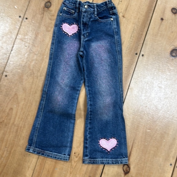 Disney Kids | Bottoms | Disney Kids Jeans With Pink Hearts Rhinestones ...